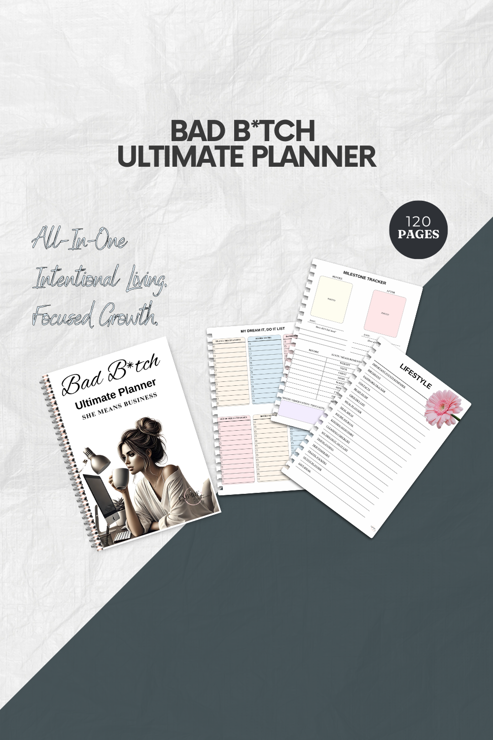 Bad B*tch Ultimate Planner (All-In-One Lifestyle Planner – Empire Rise